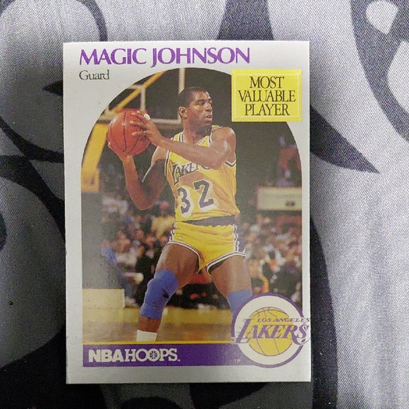 Other | Magic Johnson Trading Card Purple And Yellow | Poshmark